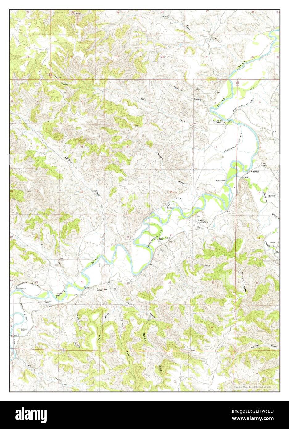 Map of birney montana Cut Out Stock Images & Pictures - Alamy