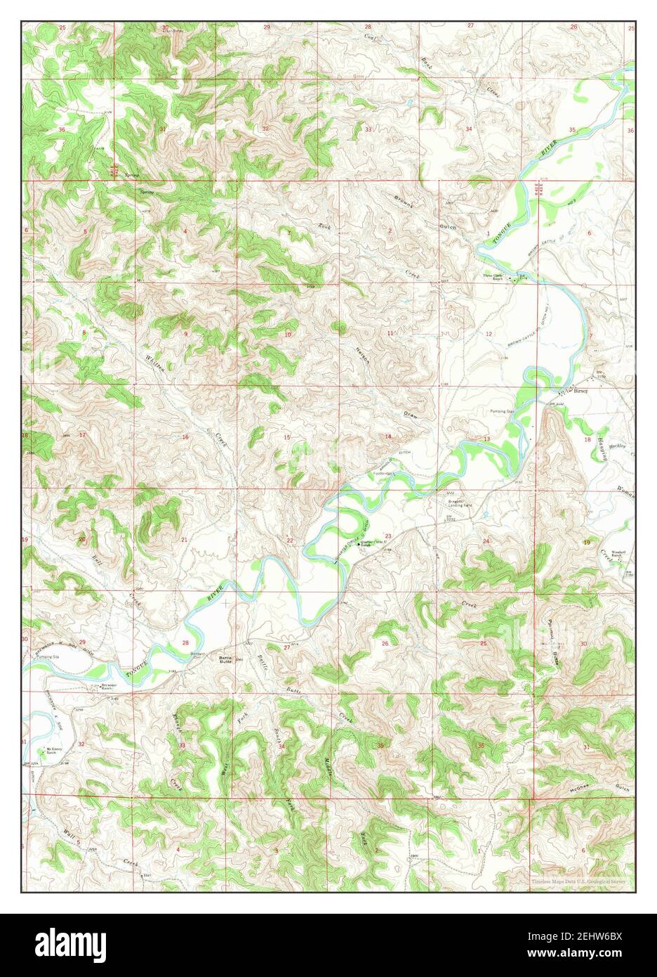 Birney montana map hi-res stock photography and images - Alamy