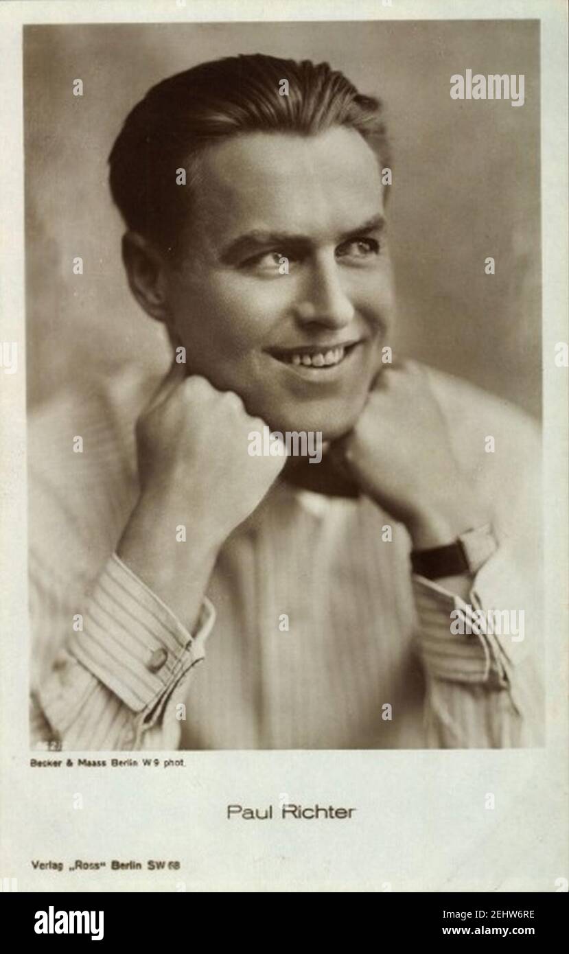 Paul Richter (actor) by Becker & Maass Stock Photo - Alamy