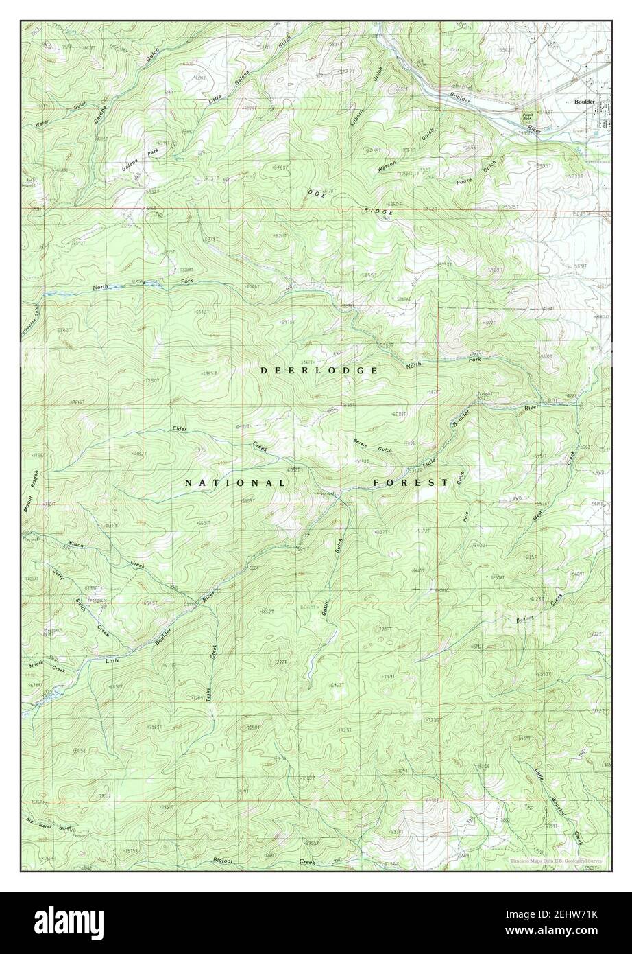 Map of boulder montana hi-res stock photography and images - Alamy