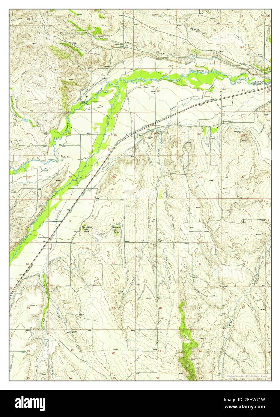 Boyd, Montana, map 1956, 1:24000, United States of America by Timeless ...