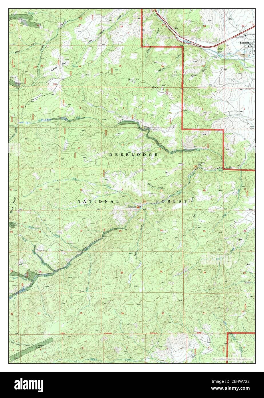 Boulder West, Montana, map 1996, 1:24000, United States of America by ...