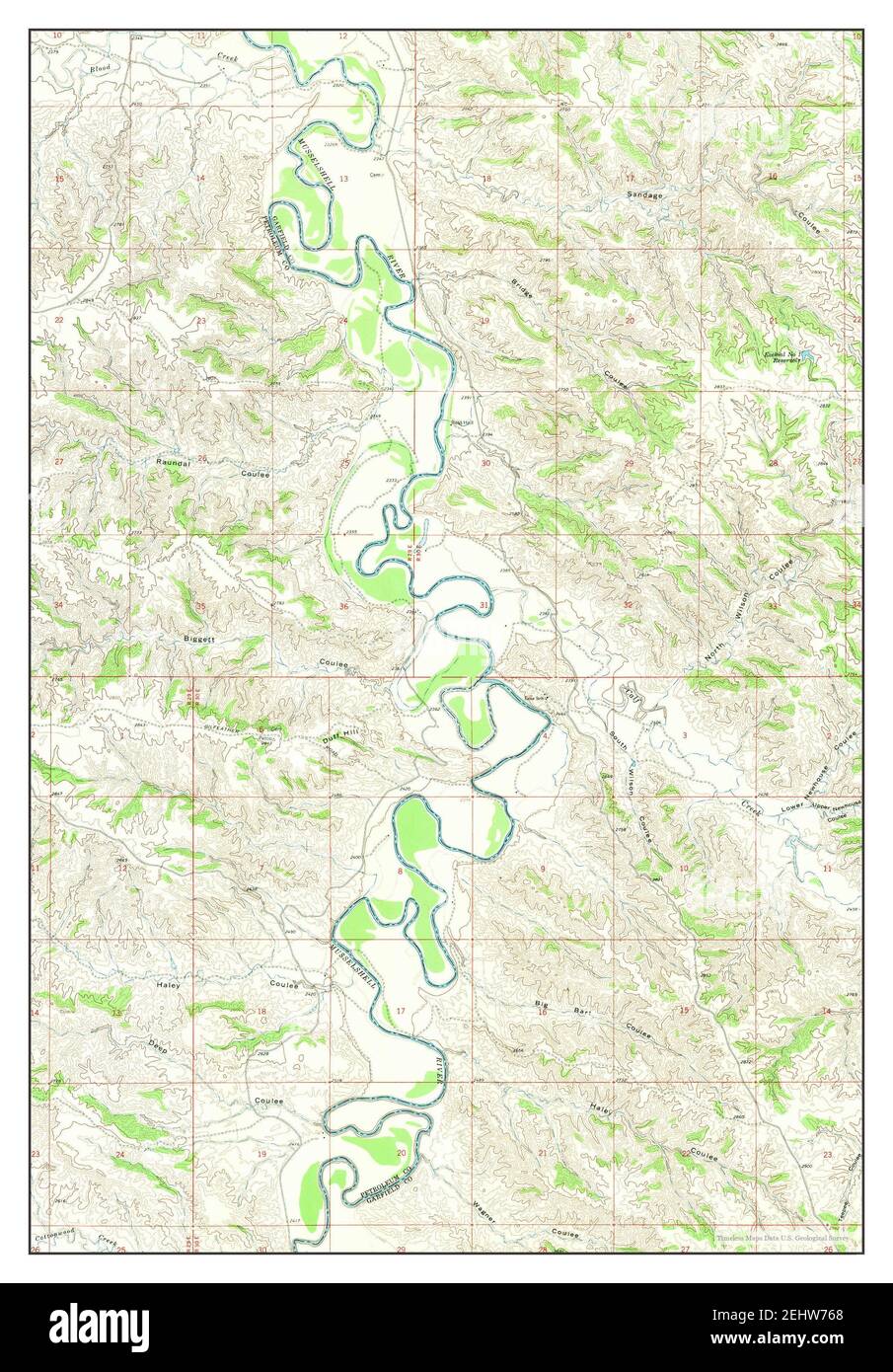 Bridge Coulee, Montana, map 1967, 1:24000, United States of America by ...