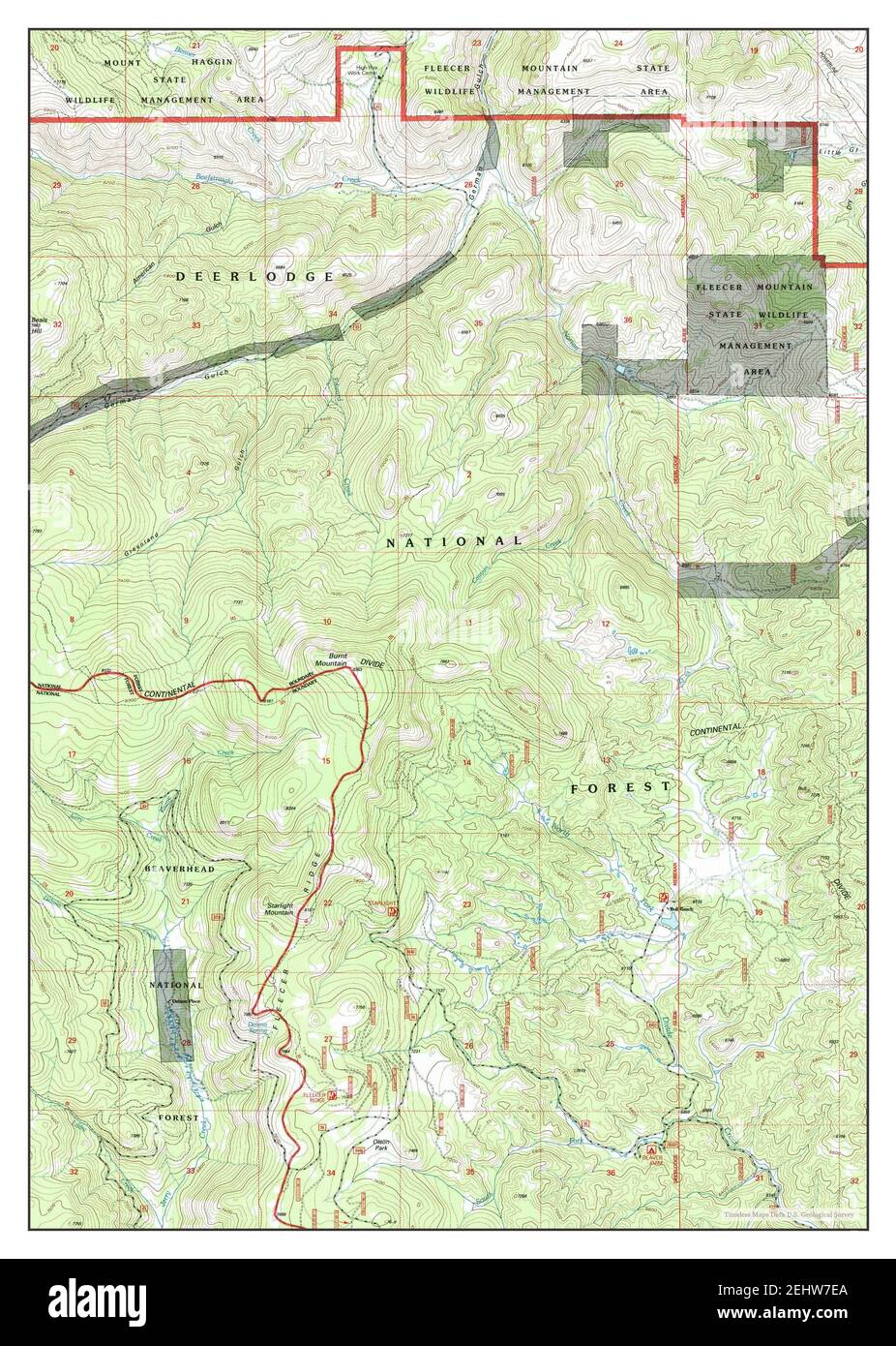 Burnt Mountain, Montana, map 1996, 1:24000, United States of America by ...