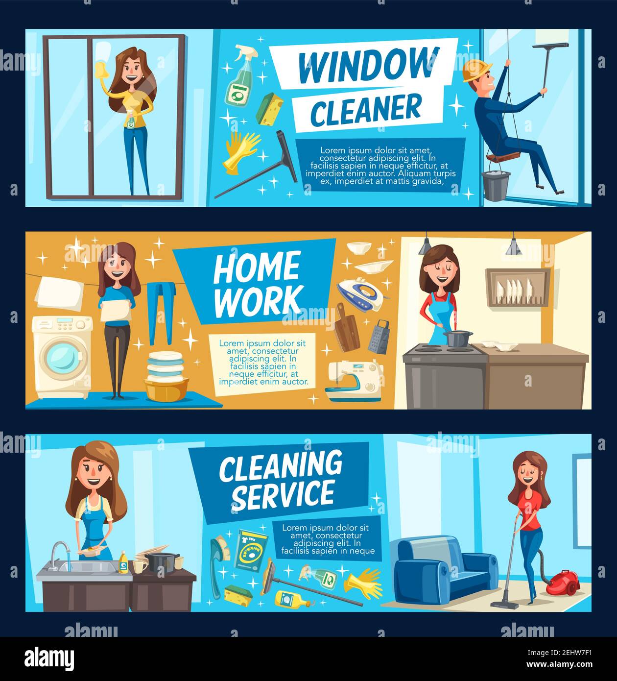 Domestic chore chores Stock Vector Images - Alamy