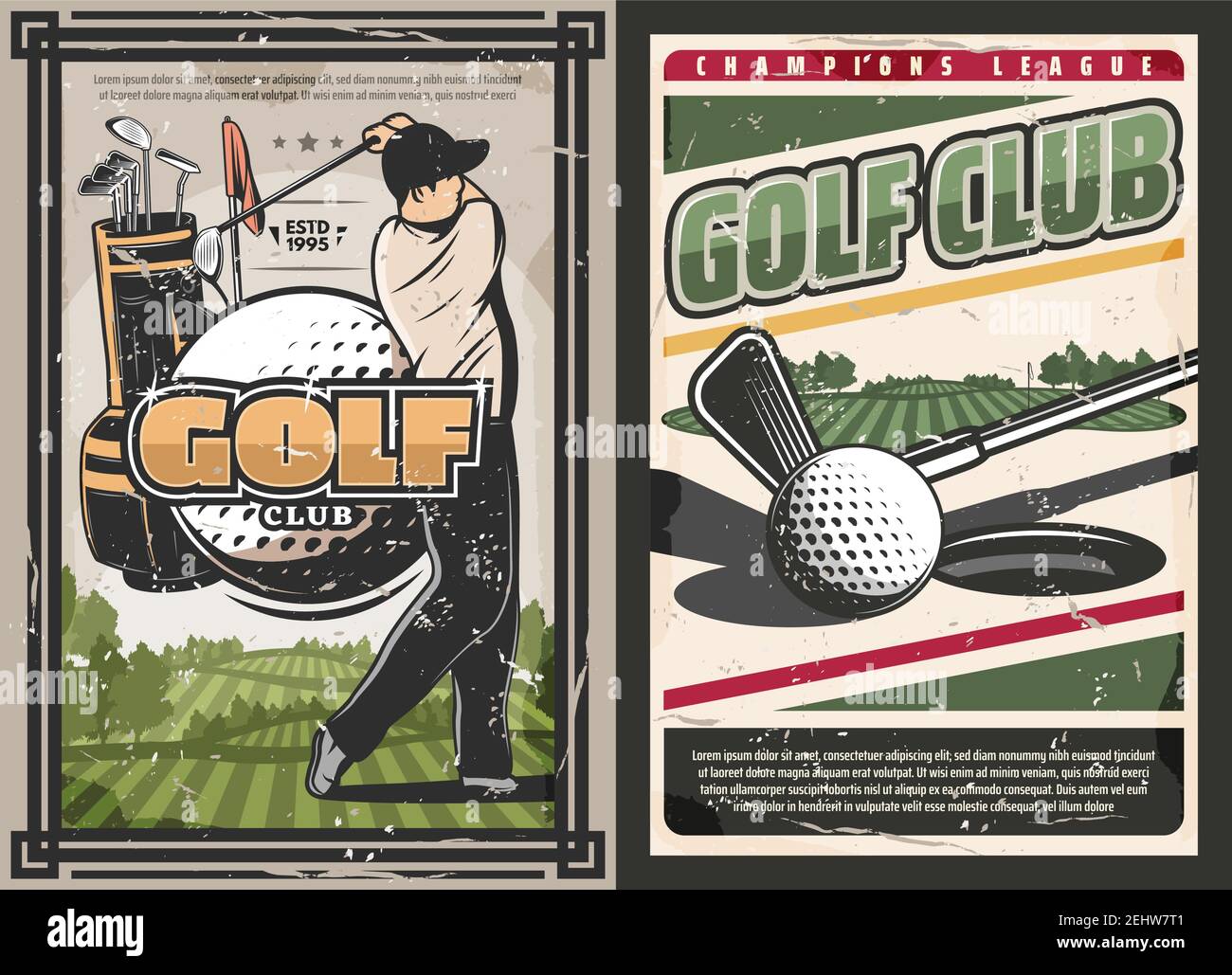 Vintage golf posters hi-res stock photography and images - Alamy
