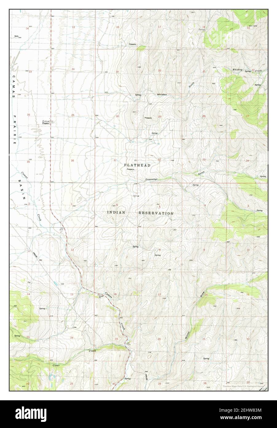 Camas county map hi-res stock photography and images - Alamy