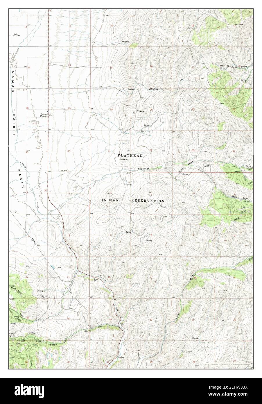 Camas Prairie, Montana, map 1989, 1:24000, United States of America by ...
