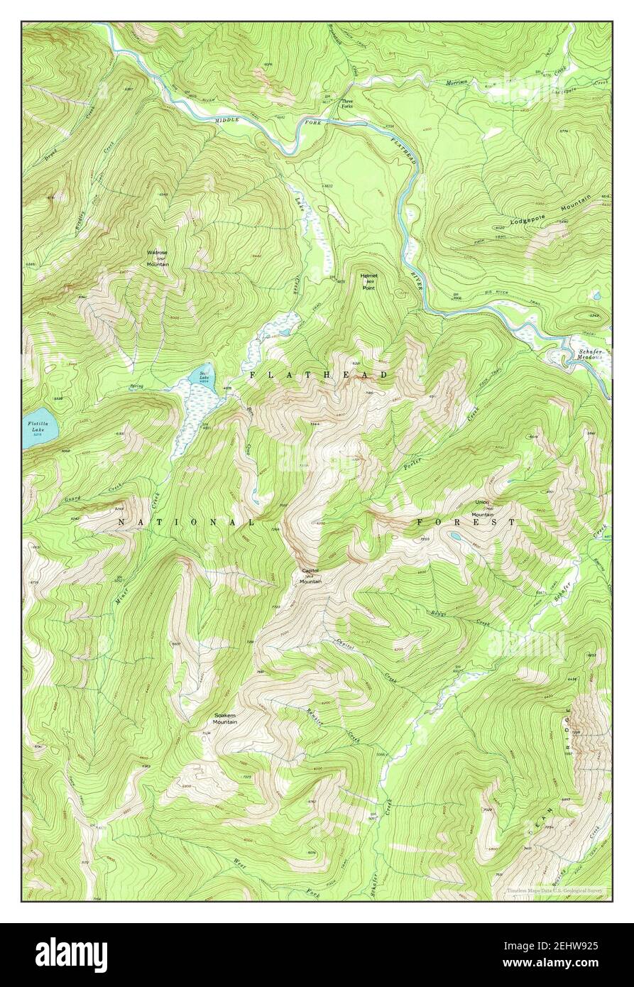 Capitol Mountain, Montana, map 1958, 1:24000, United States of America ...