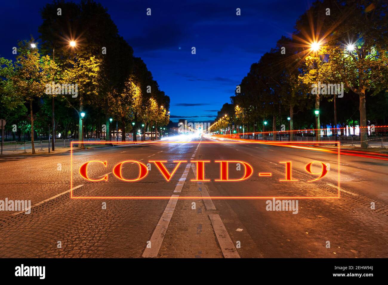 Coronavirus in Paris, France. Covid-19 sign. Concept of COVID pandemic ...