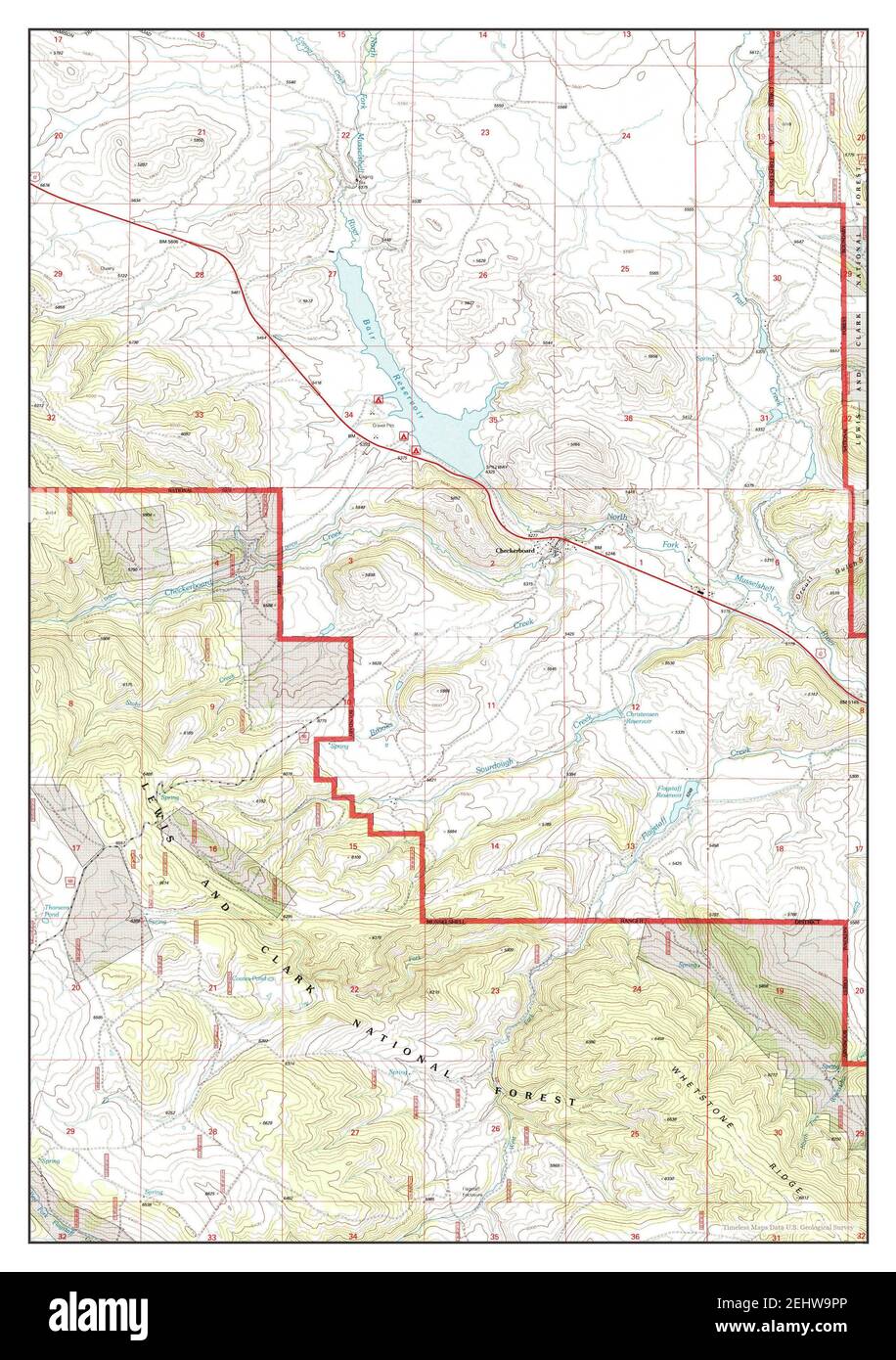 Checkerboard, Montana, map 1995, 1:24000, United States of America by ...