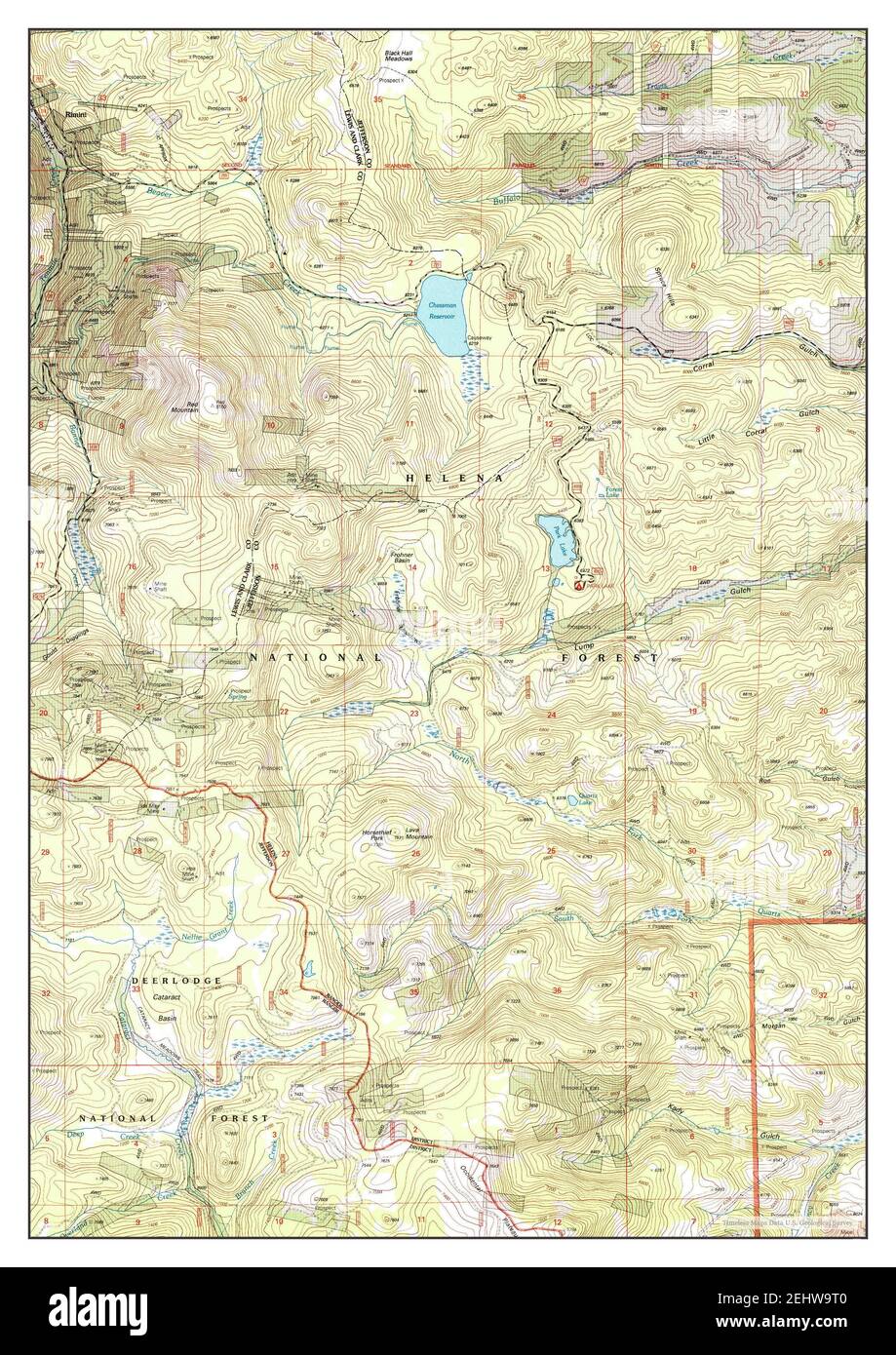 Chessman Reservoir, Montana, map 2001, 1:24000, United States of ...