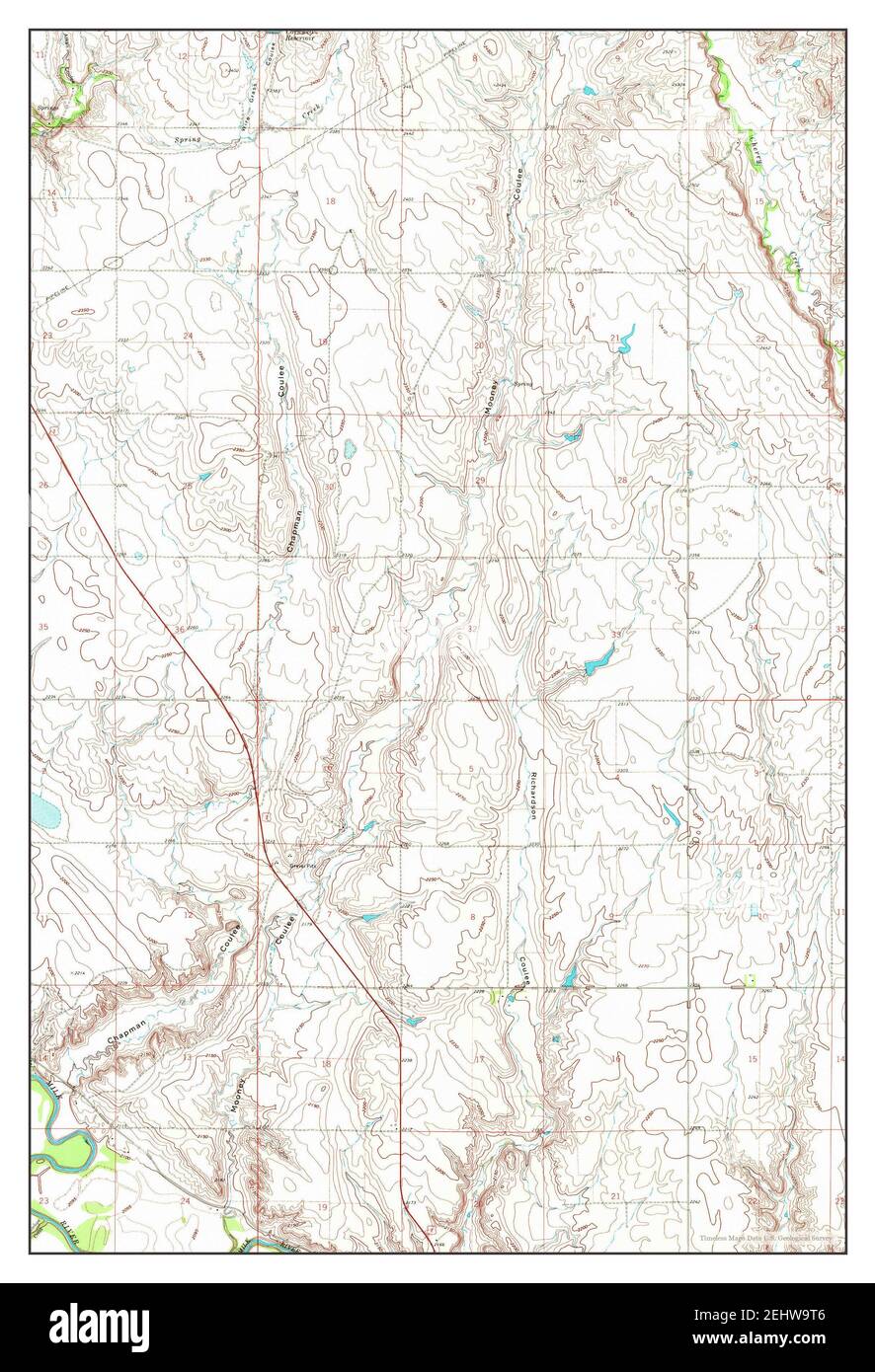 Chapman Coulee, Montana, map 1969, 1:24000, United States of America by ...