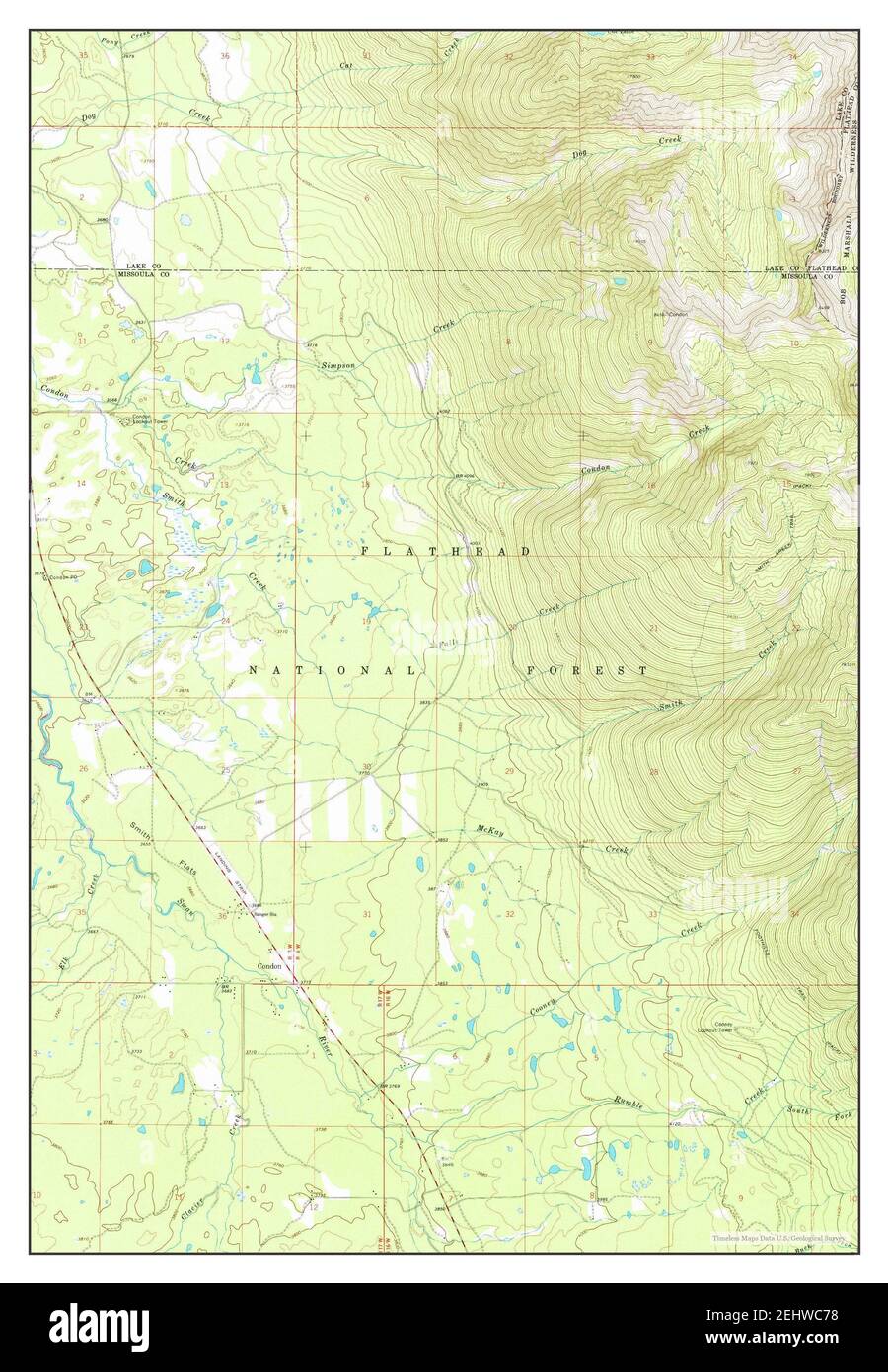 Condon montana map hi-res stock photography and images - Alamy