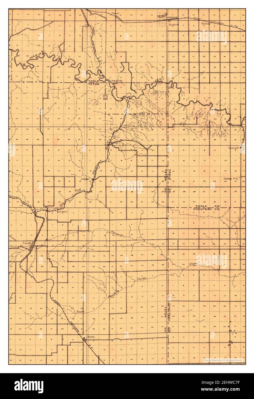 Conrad, Montana, map 1920, 1:125000, United States of America by ...