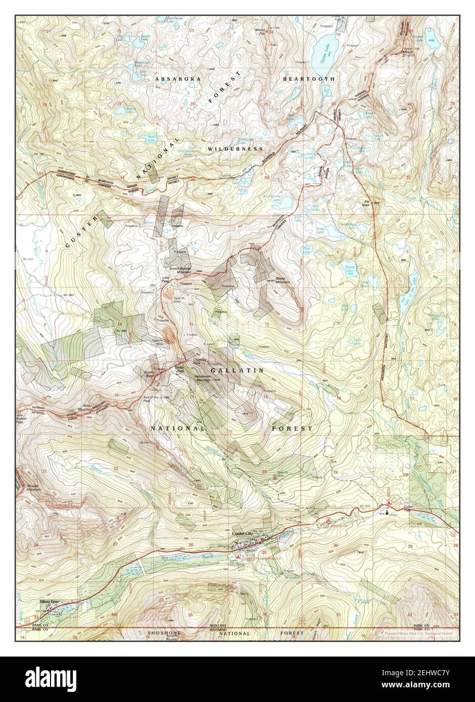 Cooke City, Montana, map 2000, 1:24000, United States of America by ...