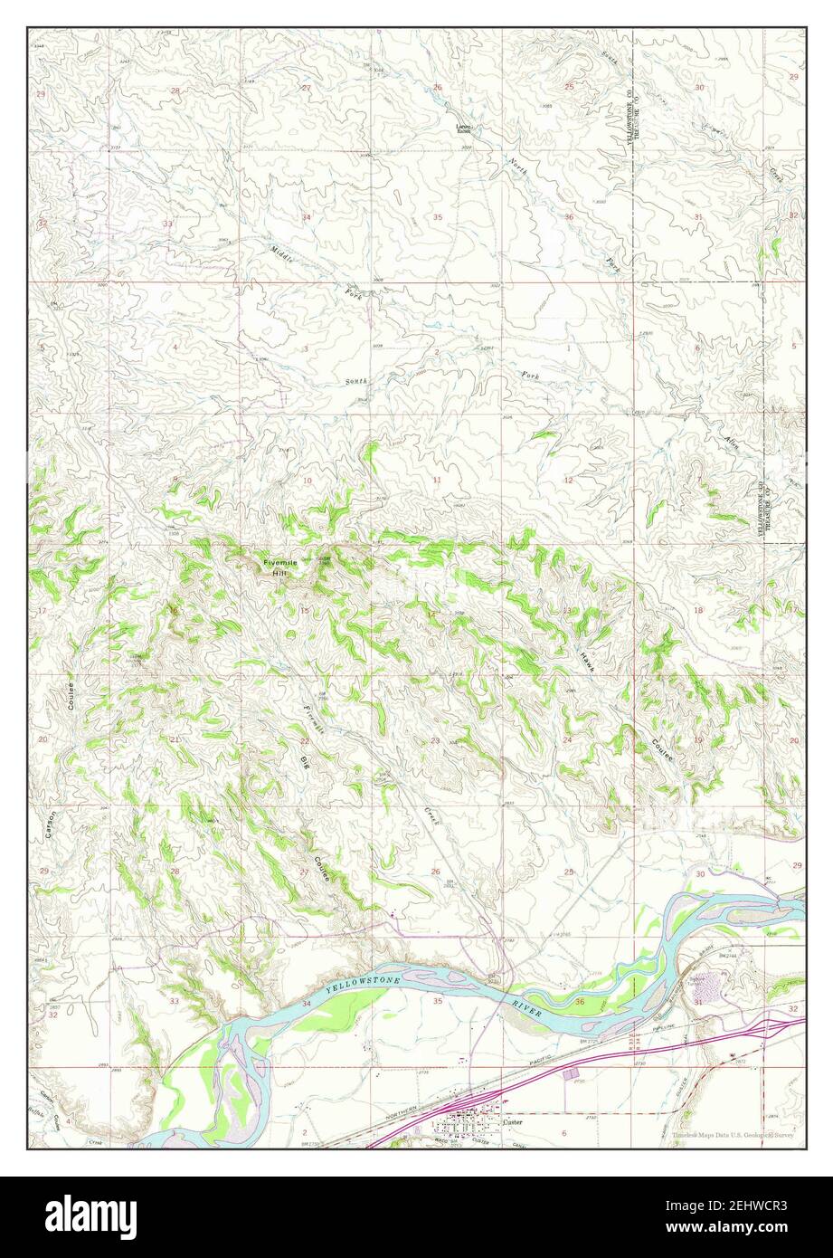 Map of custer montana hi-res stock photography and images - Alamy