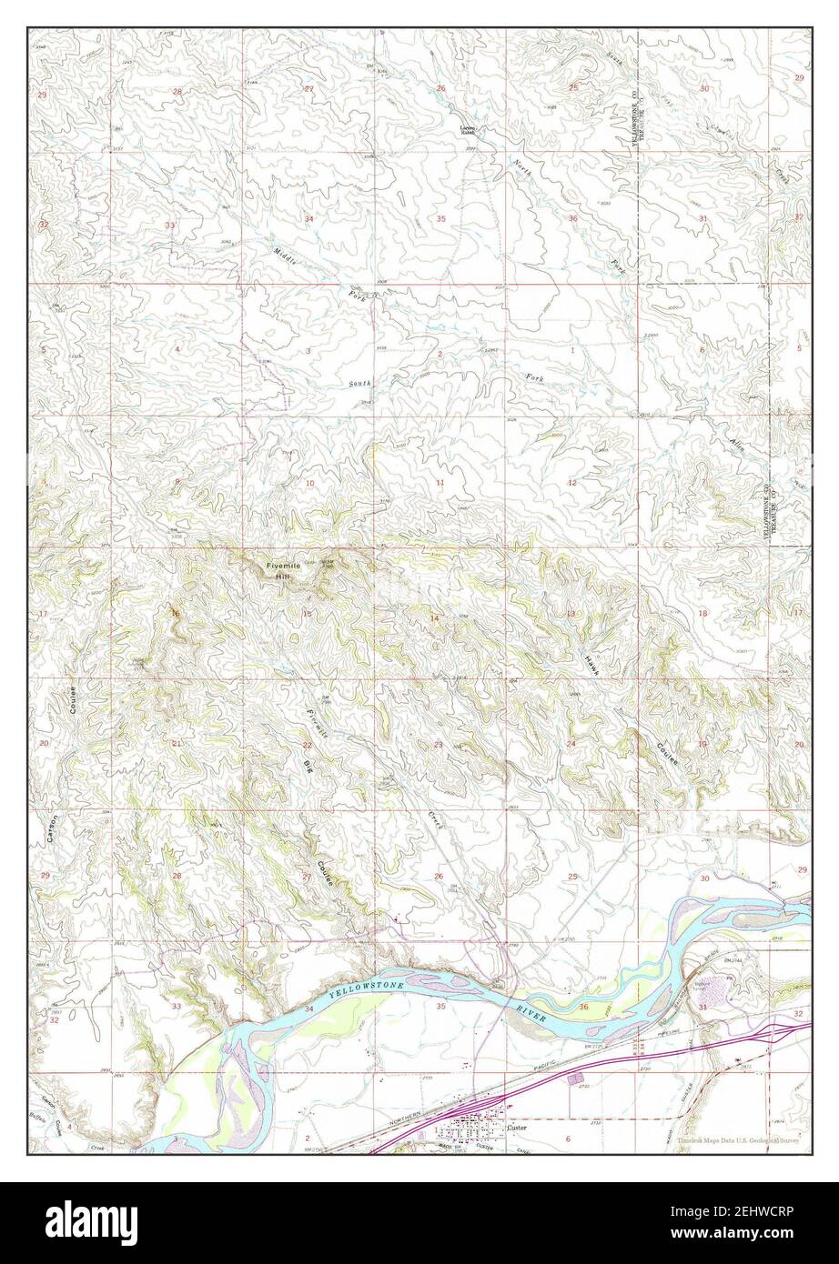 Custer, Montana, map 1960, 1:24000, United States of America by ...