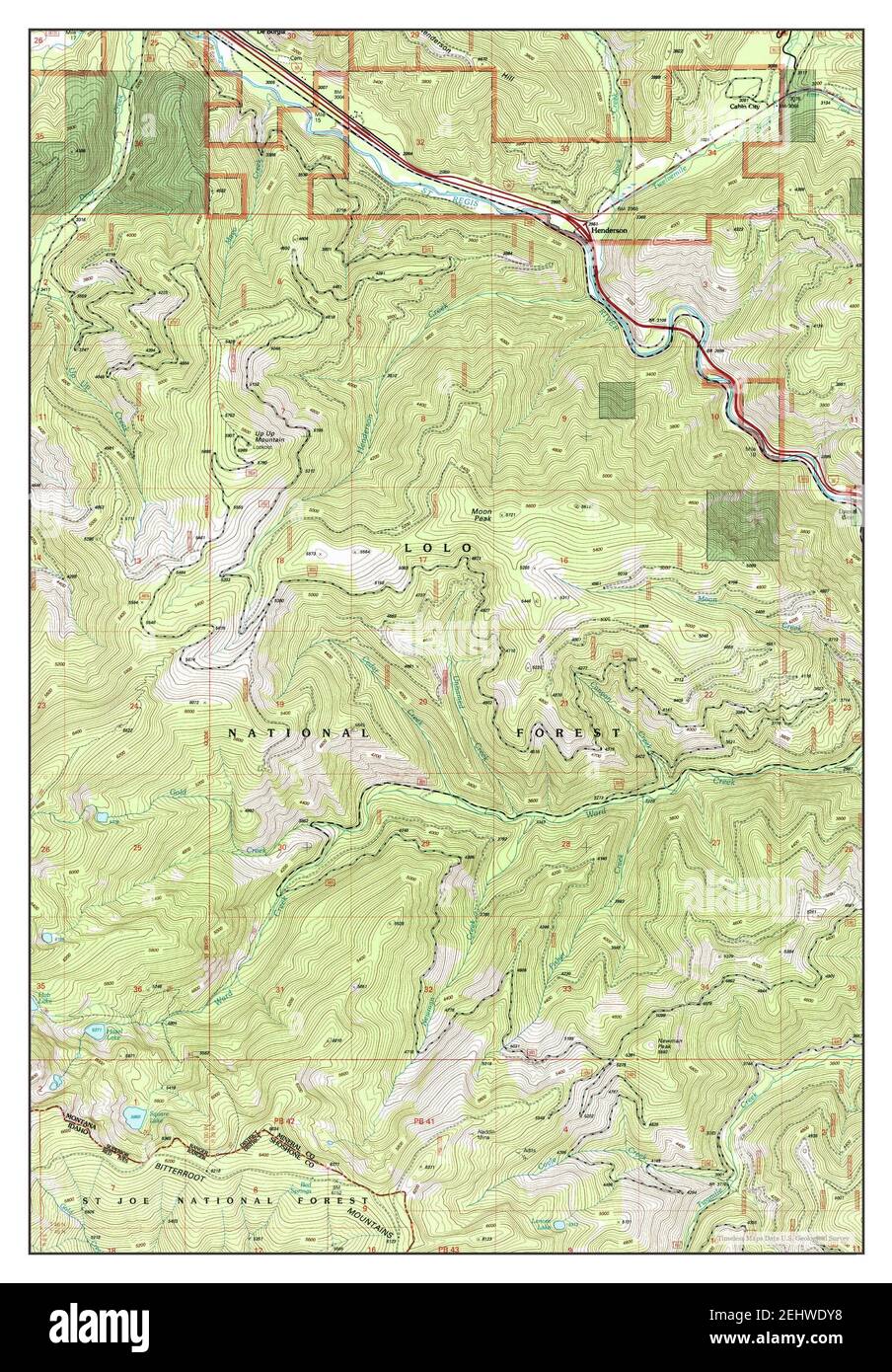 Map of de borgia montana hi-res stock photography and images - Alamy