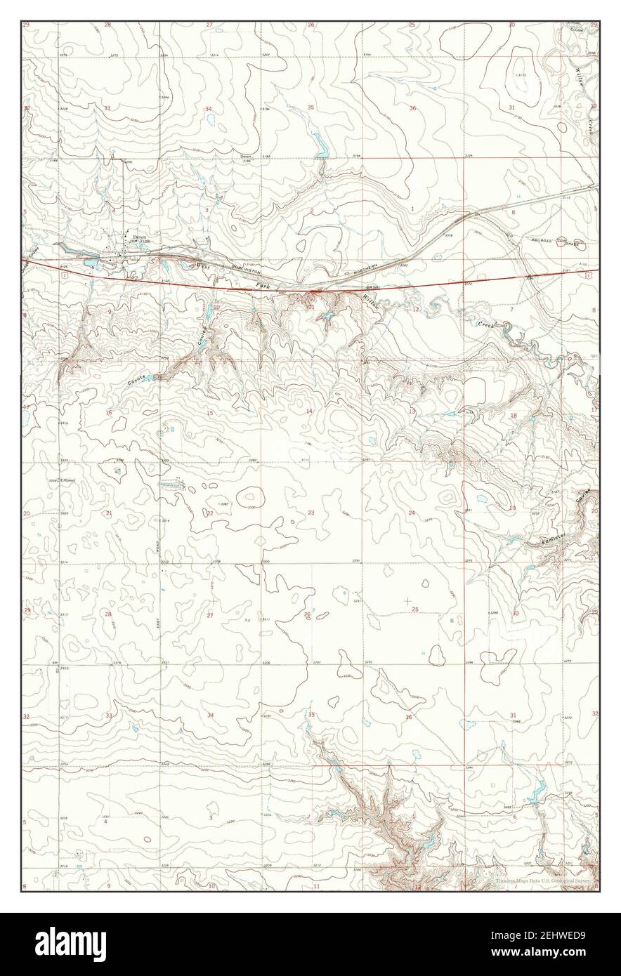 Map of devon montana hi-res stock photography and images - Alamy