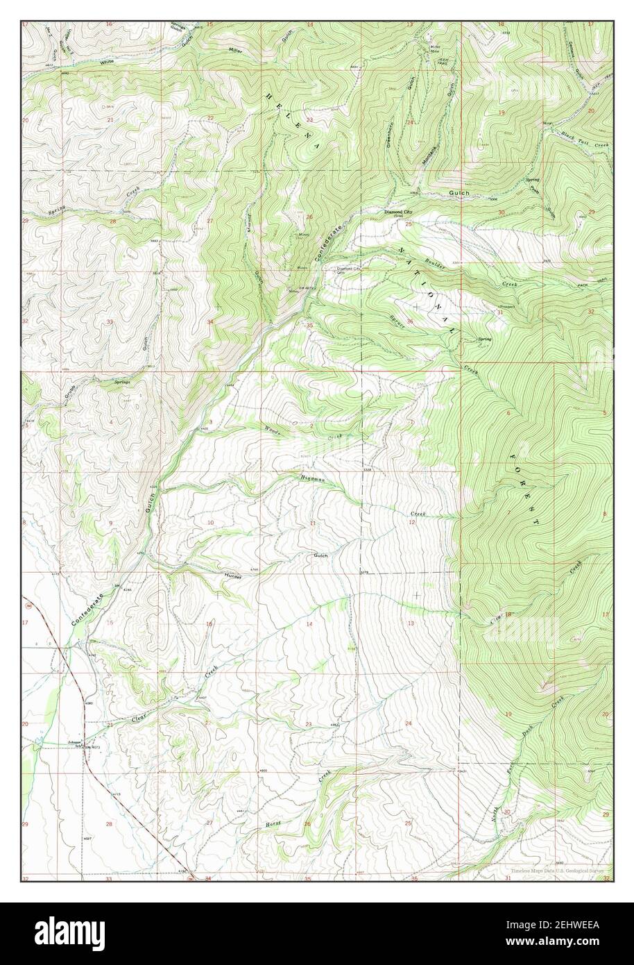 Diamond City, Montana, map 1966, 1:24000, United States of America by ...