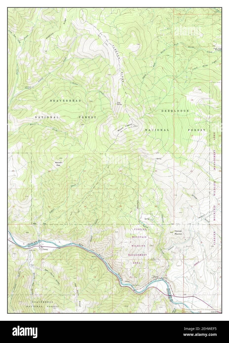 Map of dewey hi-res stock photography and images - Alamy