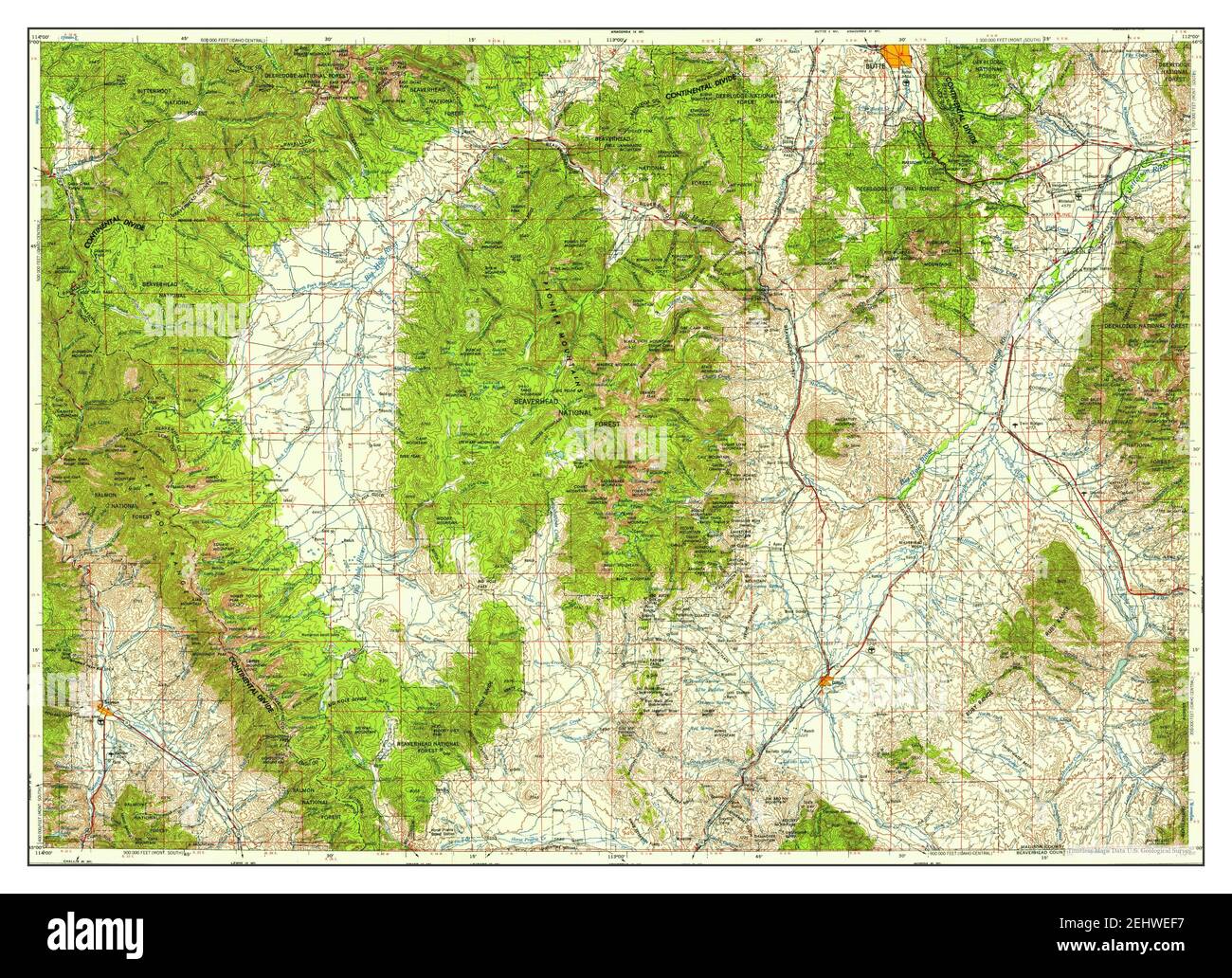 Dillon, Montana, map 1958, 1:250000, United States of America by ...