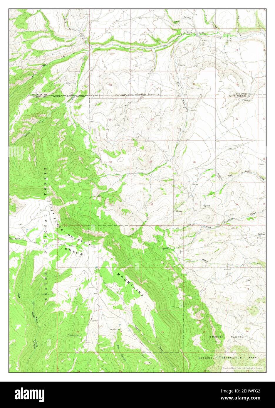 Pryor Montana Map High Resolution Stock Photography and Images - Alamy