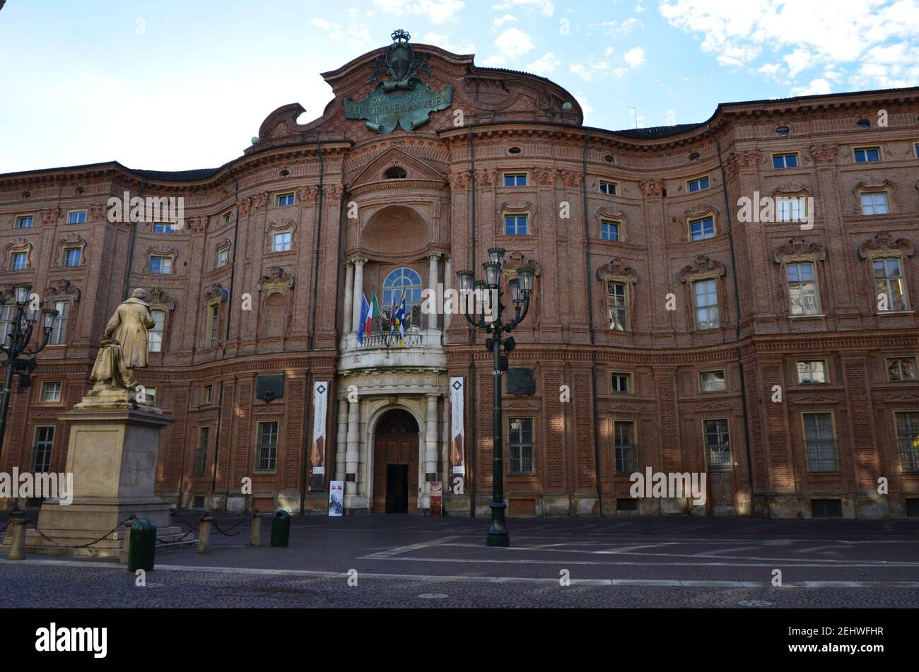 Palazzo Carignano, historical building in typical Baroque stile in the ...