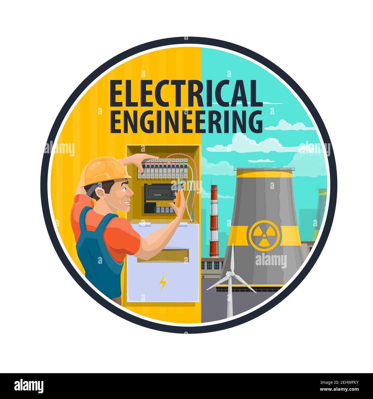 Turbine technician power plant Stock Vector Images - Alamy