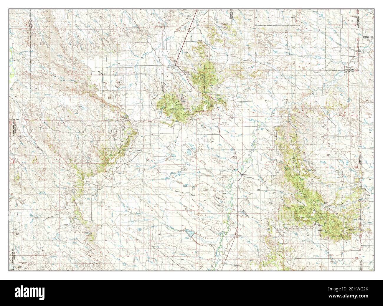 Map of ekalaka montana Cut Out Stock Images & Pictures - Alamy