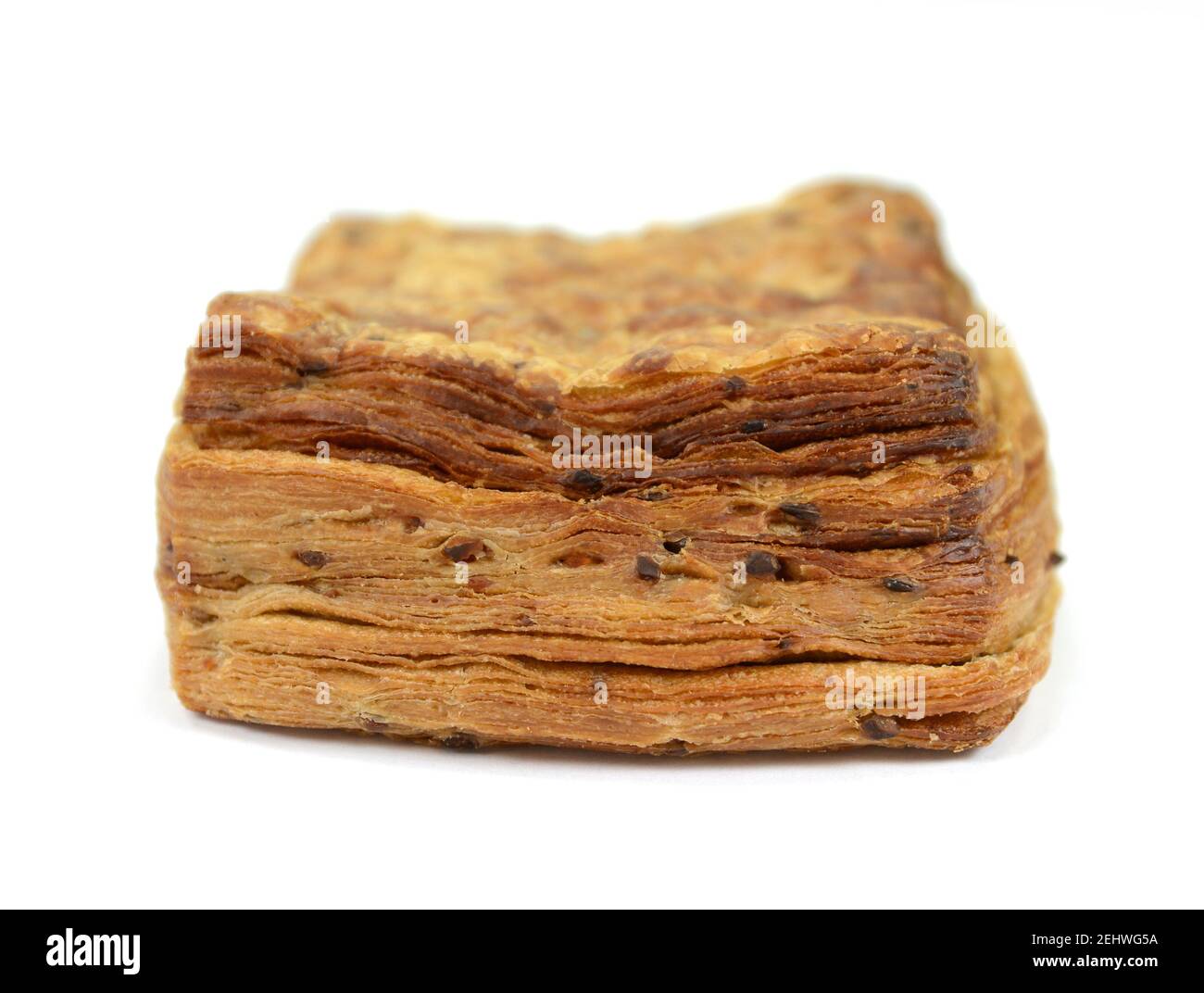 Puff Pastry Isolated on White Background Stock Photo - Alamy