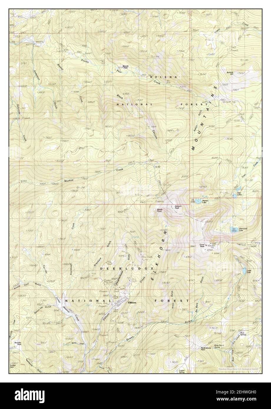 Elkhorn, Montana, map 1985, 1:24000, United States of America by ...