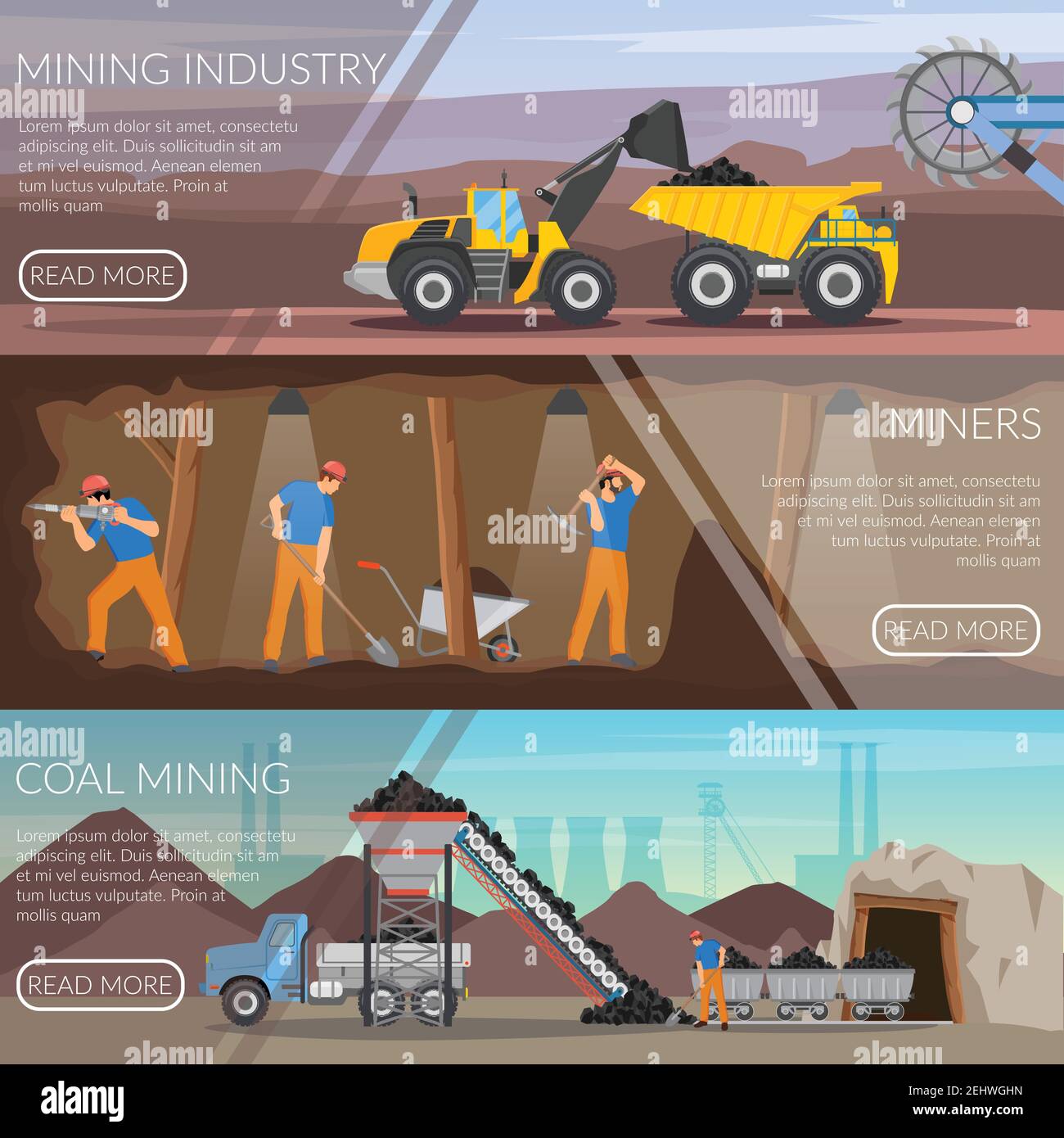 Coal conveyor Stock Vector Images - Alamy