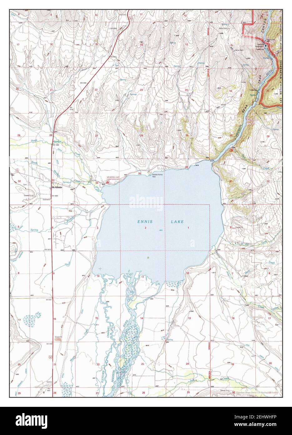 Ennis Lake, Montana, map 1997, 1:24000, United States of America by ...