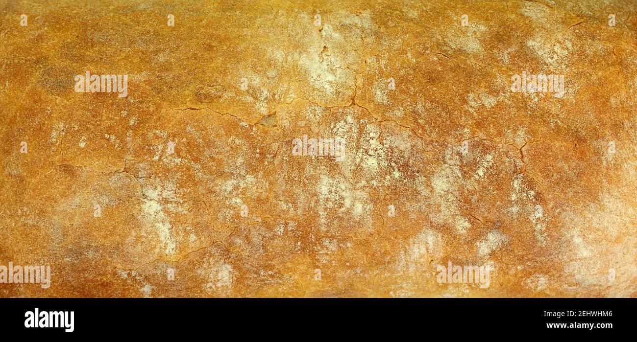 Texture of bread made from wheat flour with a delicious gold crust ...