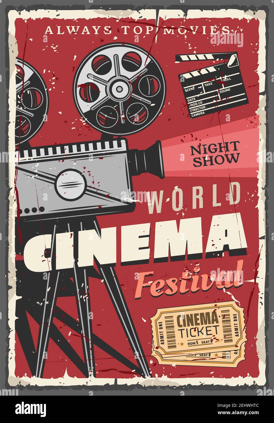 Vintage reels Stock Vector Images - Alamy