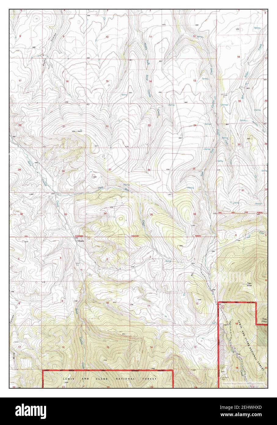 Evans county map hi-res stock photography and images - Alamy