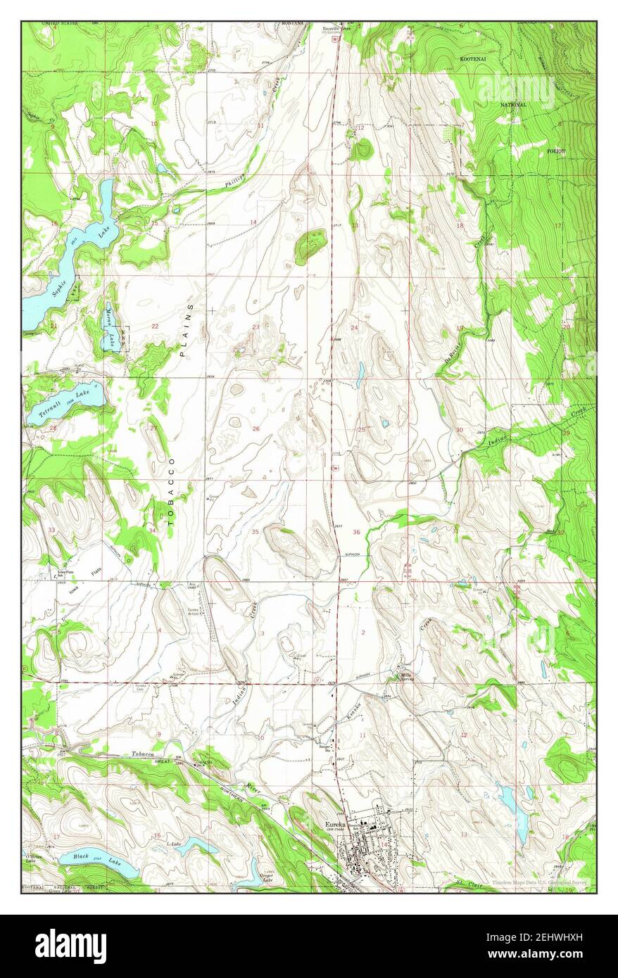 Eureka North, Montana, map 1963, 1:24000, United States of America by ...