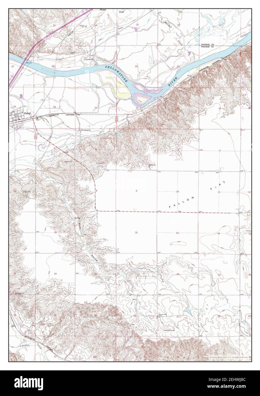 Map of fallon montana hi-res stock photography and images - Alamy