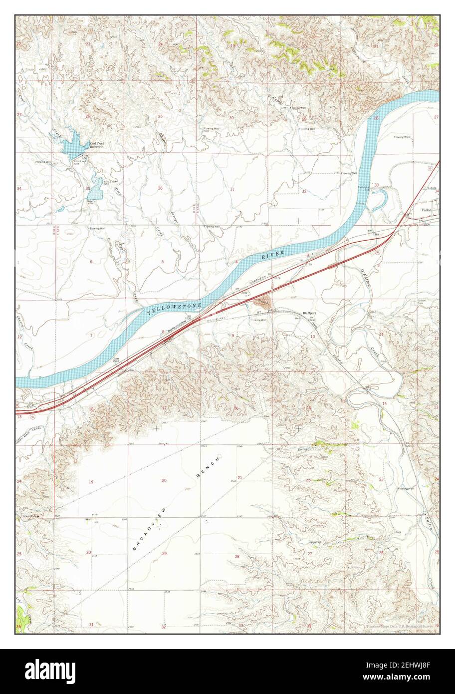 Map of fallon montana hi-res stock photography and images - Alamy