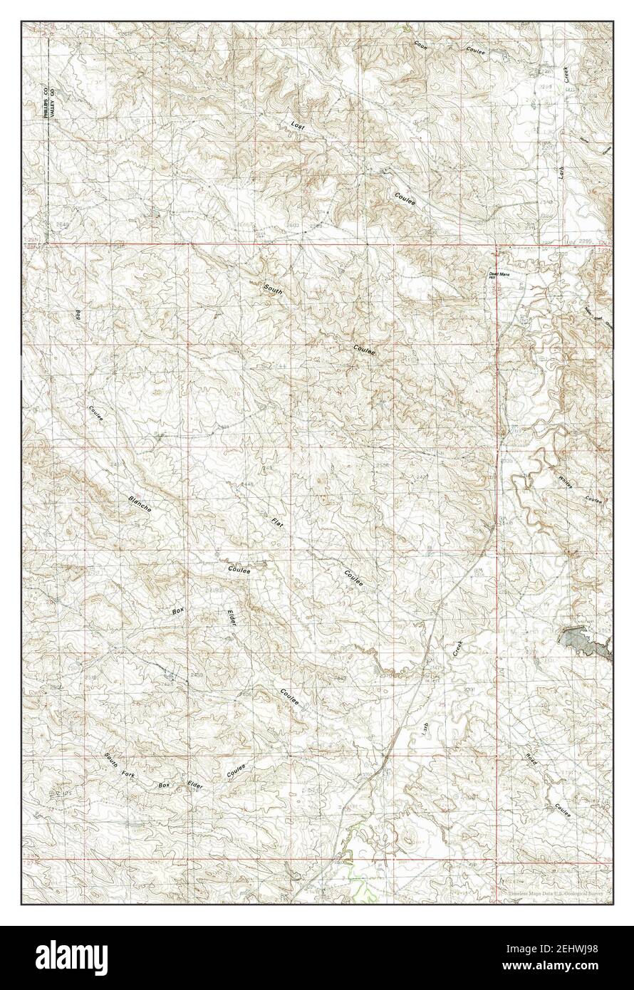 Flat Coulee, Montana, map 1984, 1:24000, United States of America by ...
