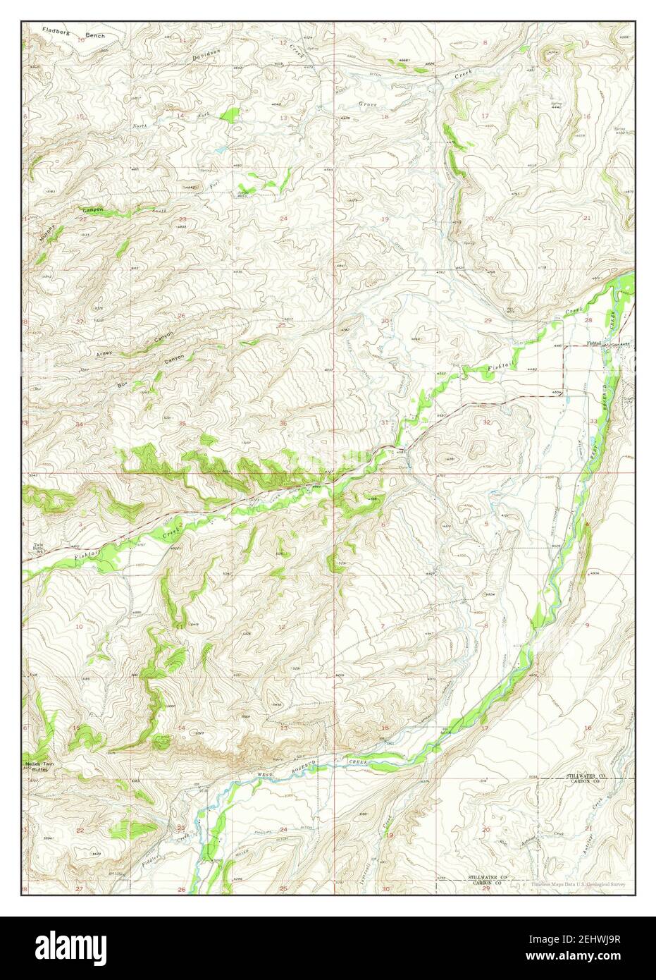 Fishtail, Montana, map 1956, 1:24000, United States of America by ...