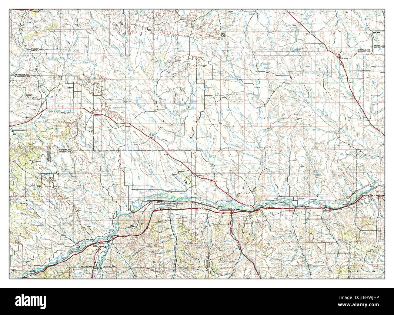 Map of forsyth montana hi-res stock photography and images - Alamy