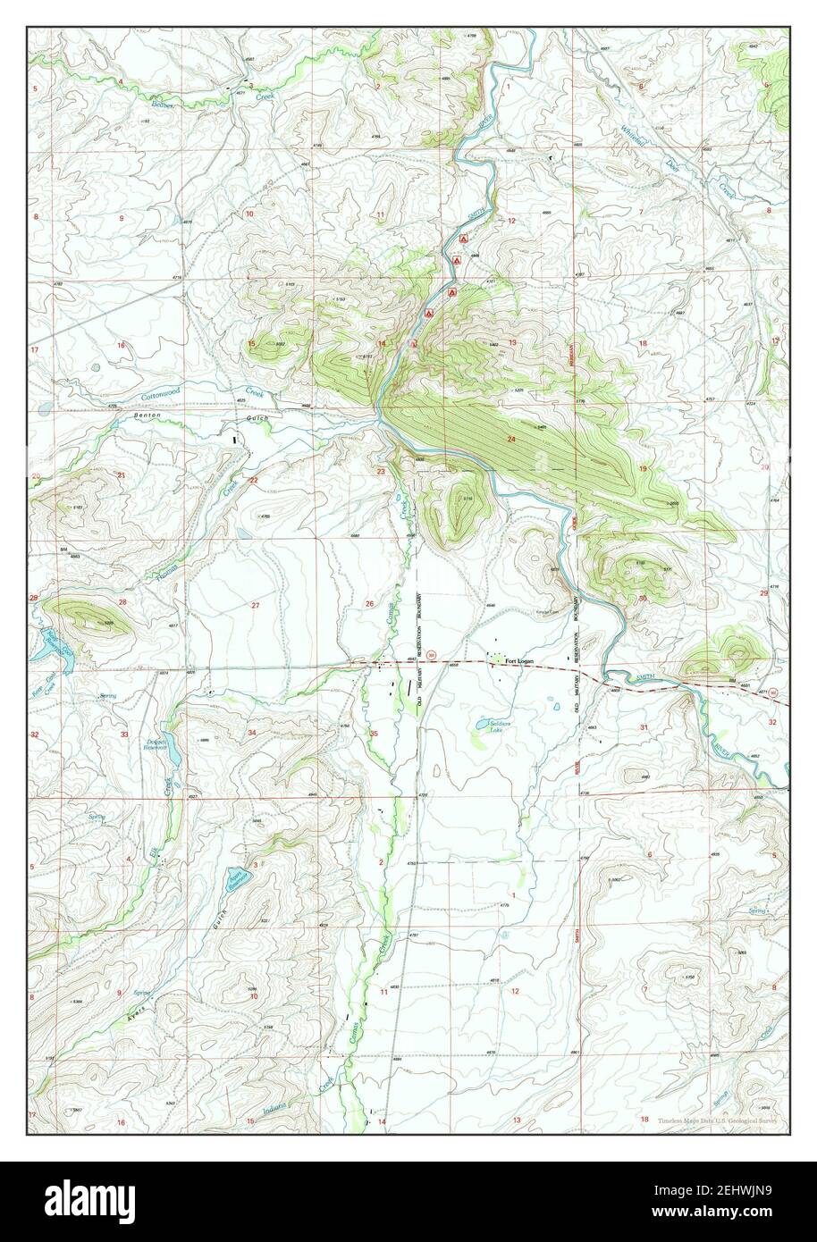 Fort Logan, Montana, map 1995, 1:24000, United States of America by ...