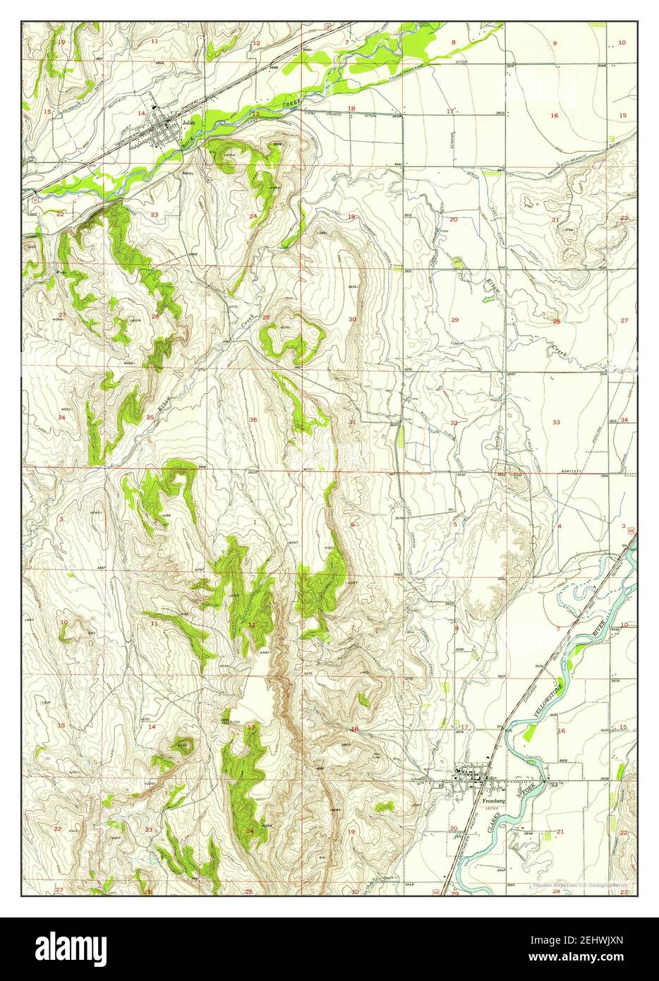 Map of fromberg montana Cut Out Stock Images & Pictures - Alamy