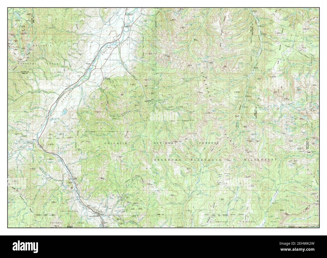 Gardiner, Montana, map 1992, 1:100000, United States of America by ...