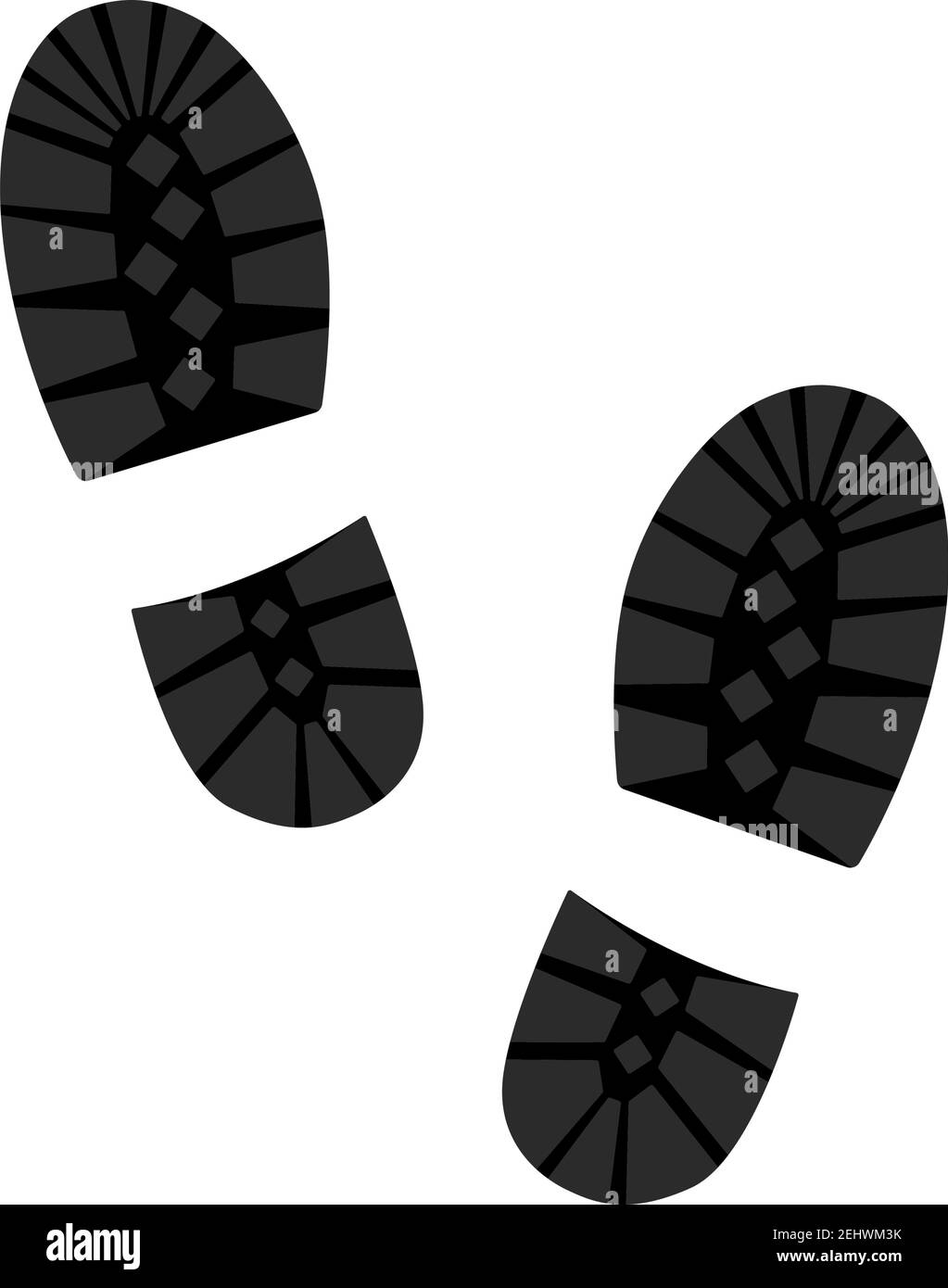 Boot Print Icon. Flat Color Design. Vector Illustration Stock Vector ...