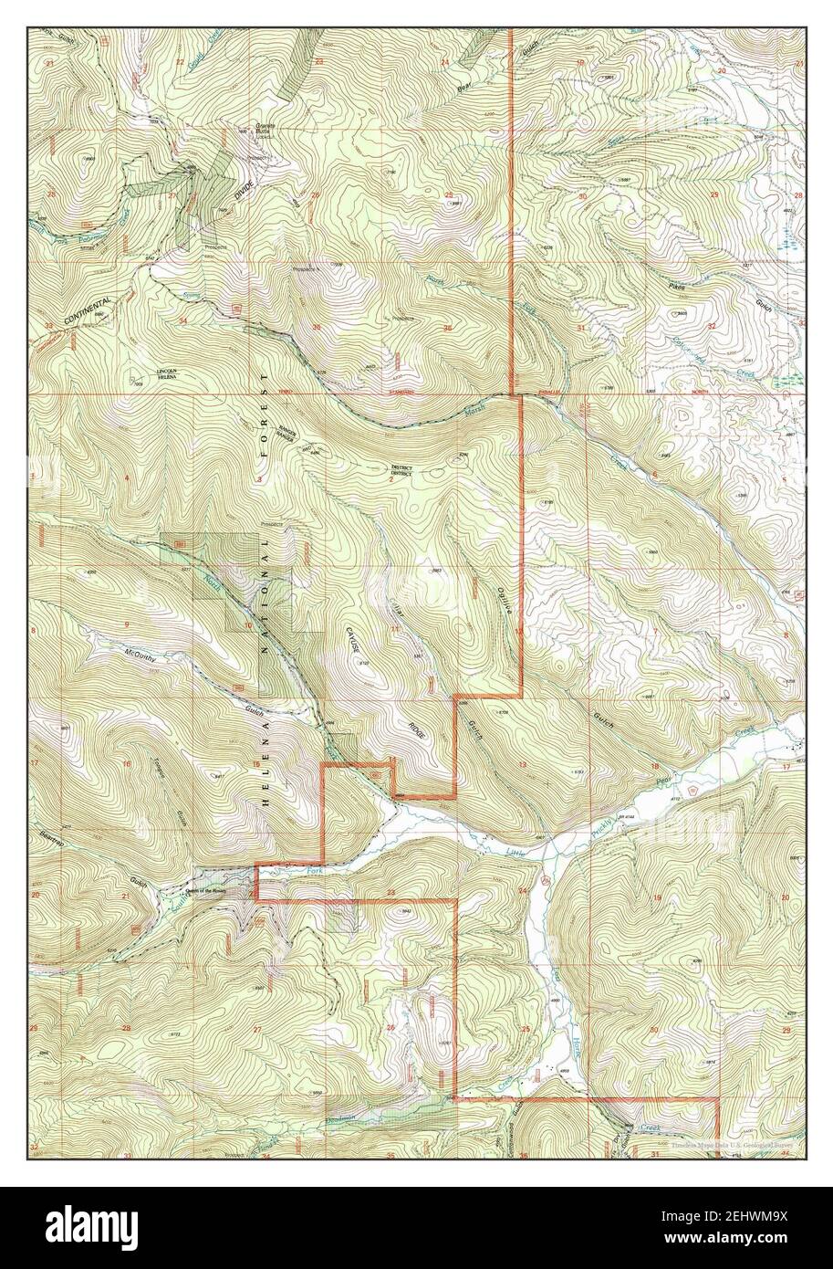 Map of butte montana Cut Out Stock Images & Pictures - Alamy