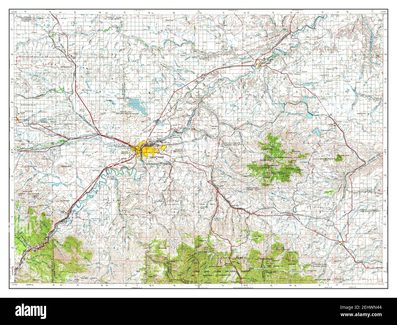Map of great falls montana hi-res stock photography and images - Alamy